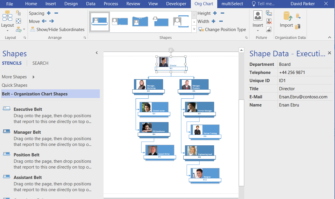 Visio Series Creating Organizational Charts