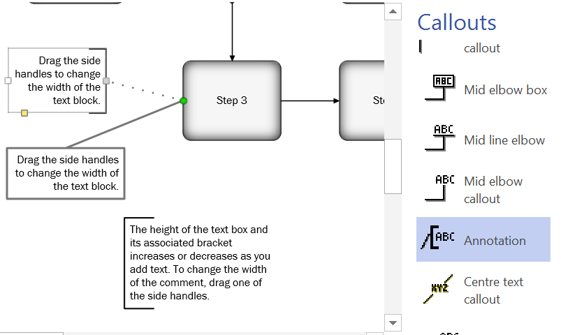 Annotations in Visio 2013